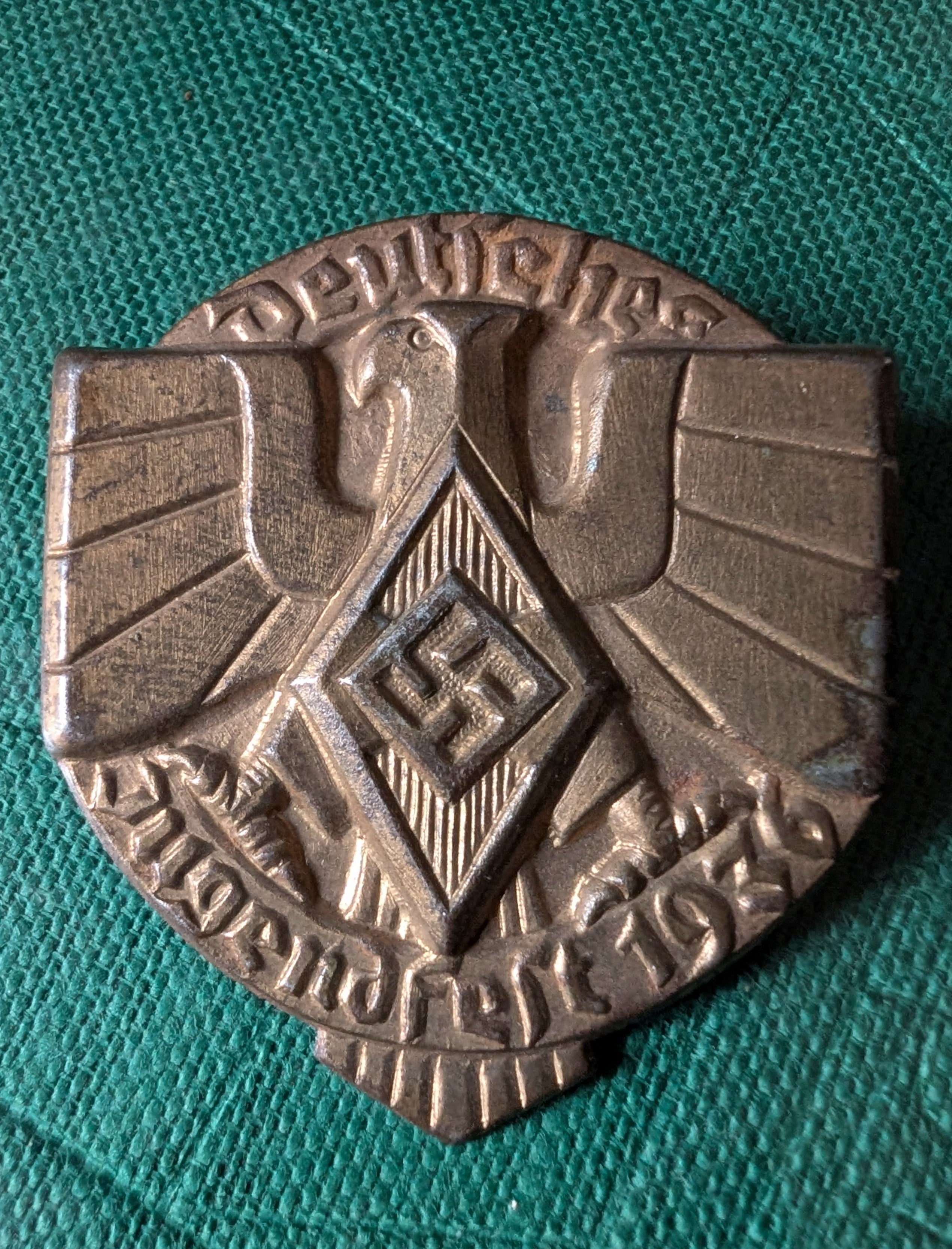 HJ Deutsches Jugendfest 1936 original badge (Hitlerjugend/Third Reich ...